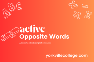 What Is The Opposite of Active? - Example Sentences