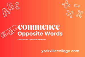 What Is The Opposite of Commence? - Example Sentences