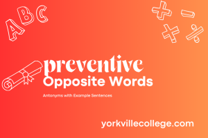 What Is The Opposite of Preventive? - Example Sentences