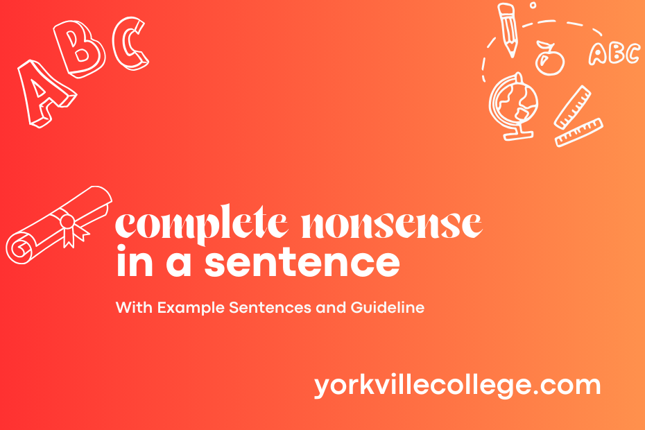 How To Use Complete Nonsense In a Sentence? Easy Examples