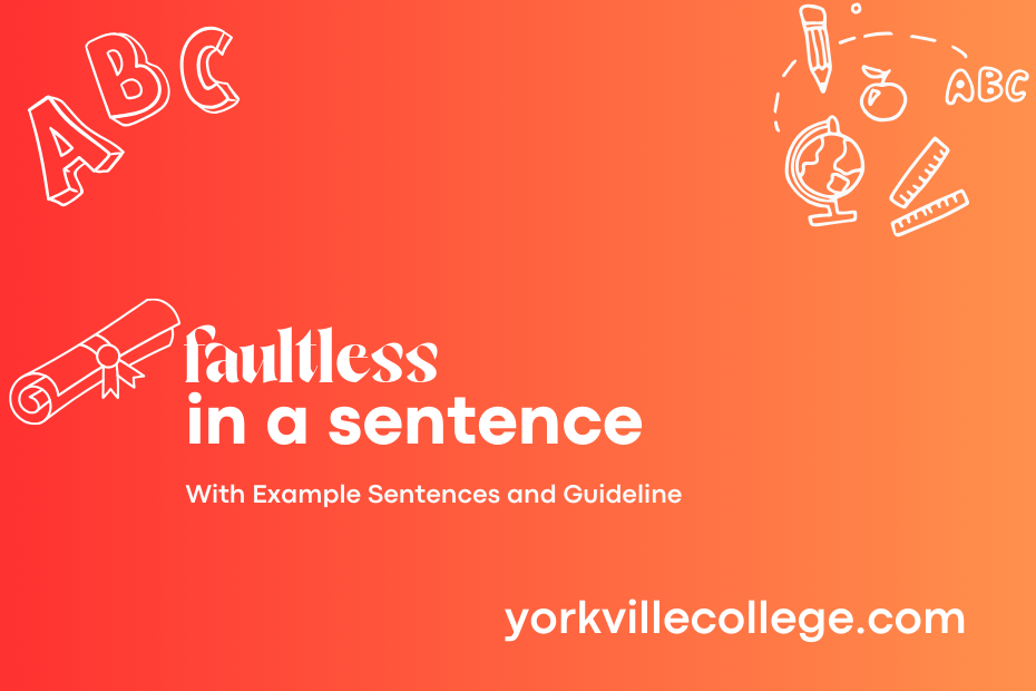 How To Use Faultless In a Sentence? Easy Examples