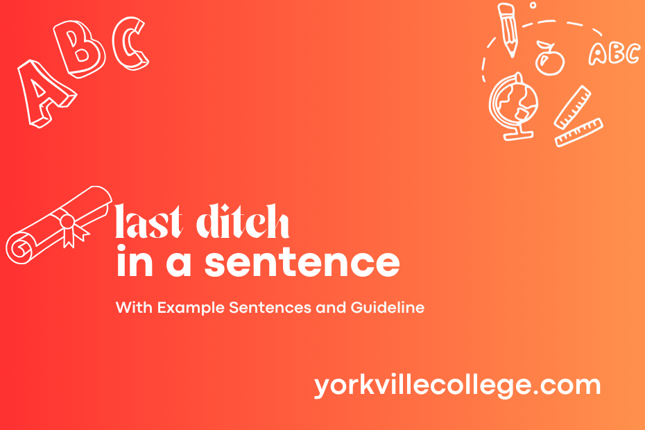 How To Use Last Ditch In a Sentence? Easy Examples