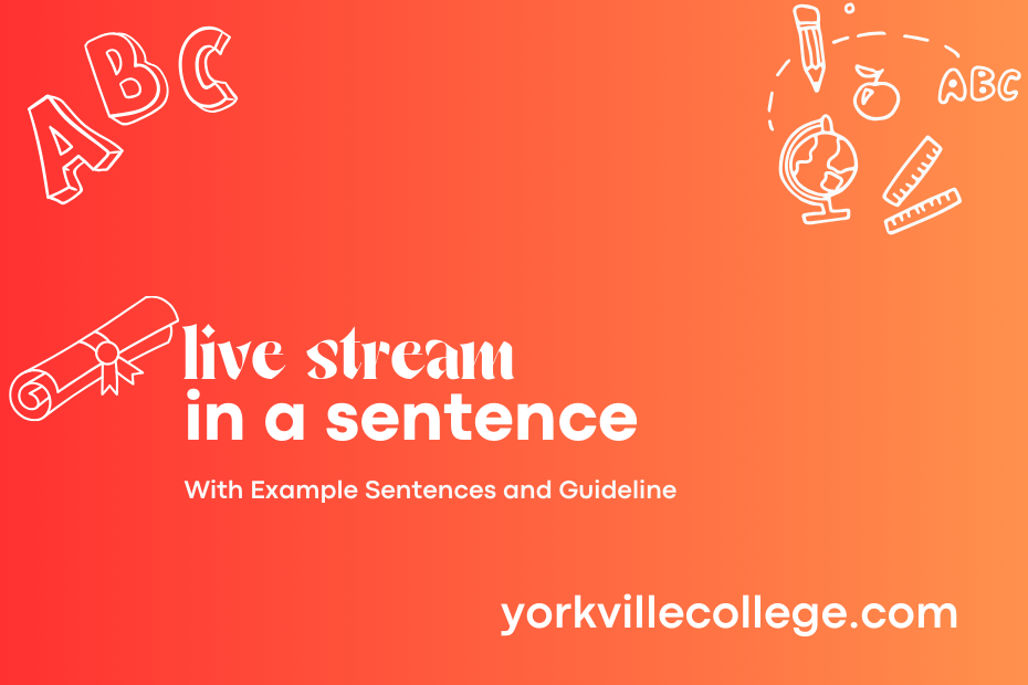 How To Use Live Stream In a Sentence? Easy Examples